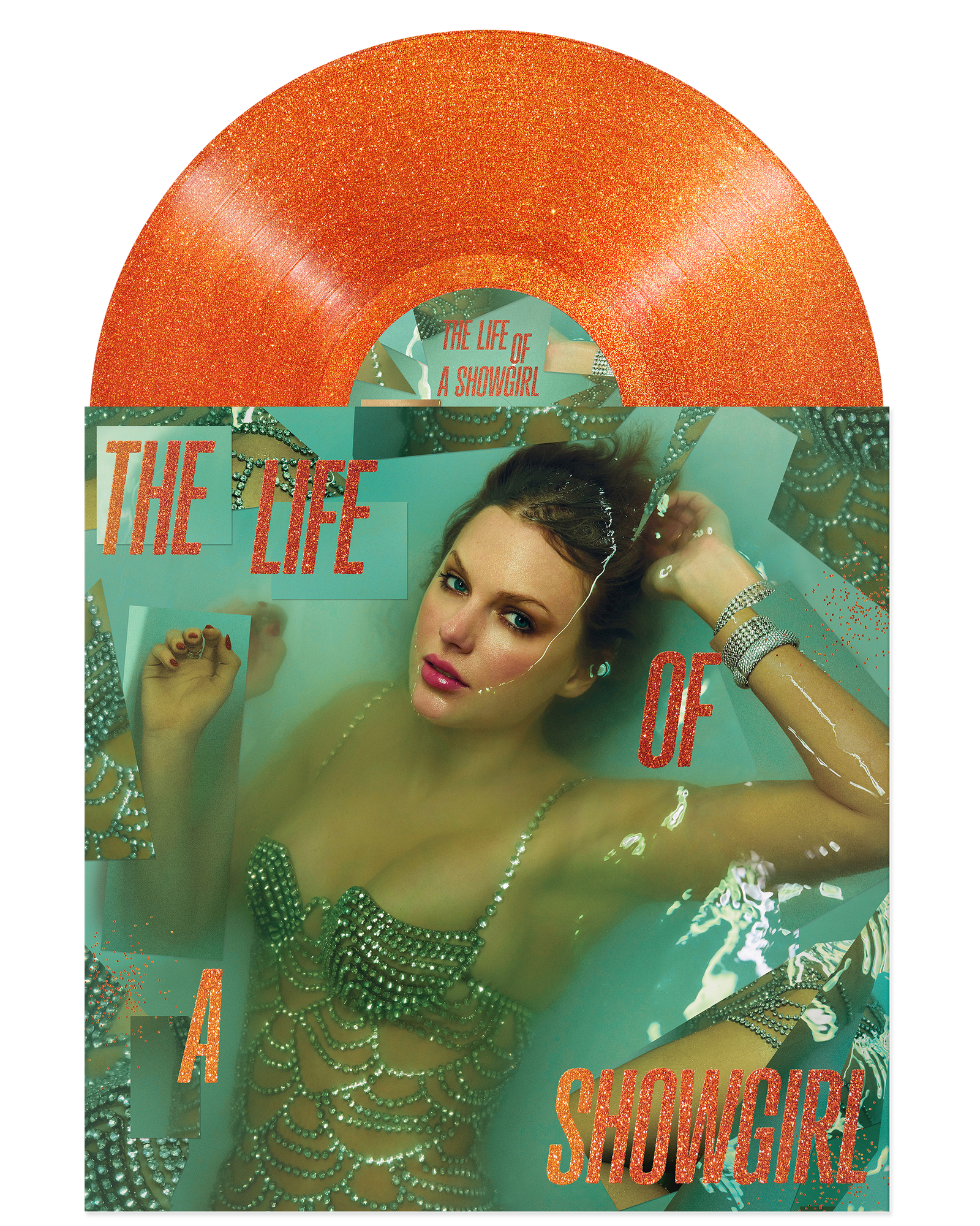 The Life of a Showgirl: Sweat and Vanilla Perfume Portofino Orange Glitter Vinyl | Taylor Swift ...